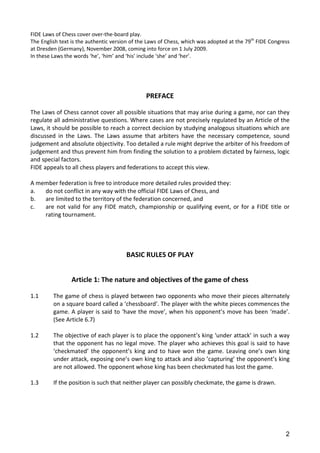 Laws ofchess | PDF