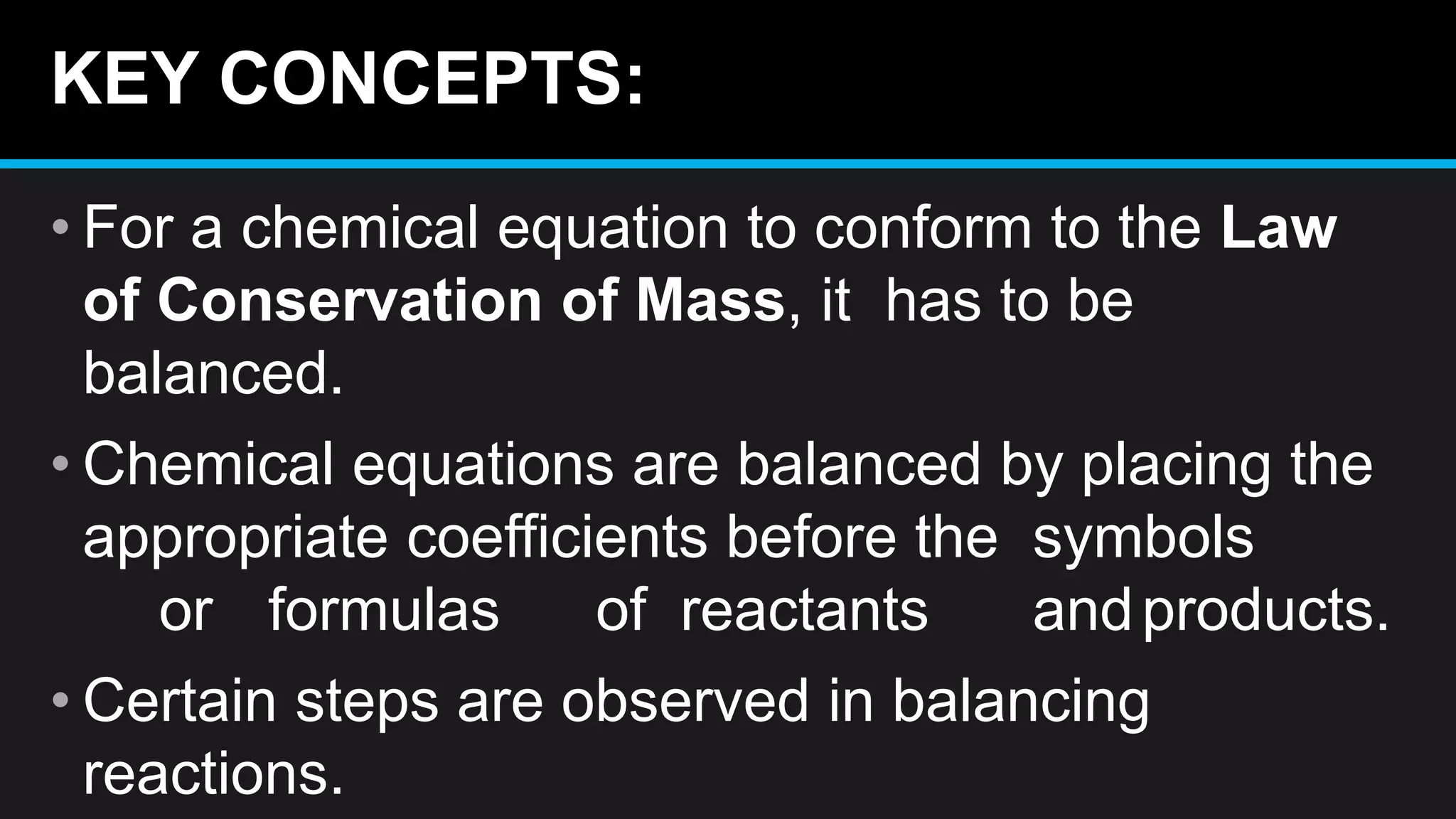 Laws of conservation and balancing | PPT