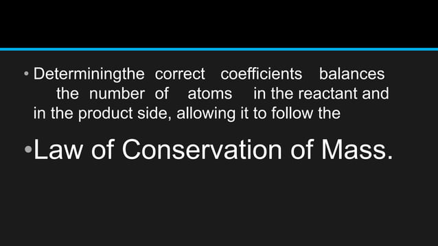 Laws of conservation and balancing | PPT