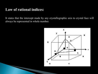 Laws of crystallography | PPTX