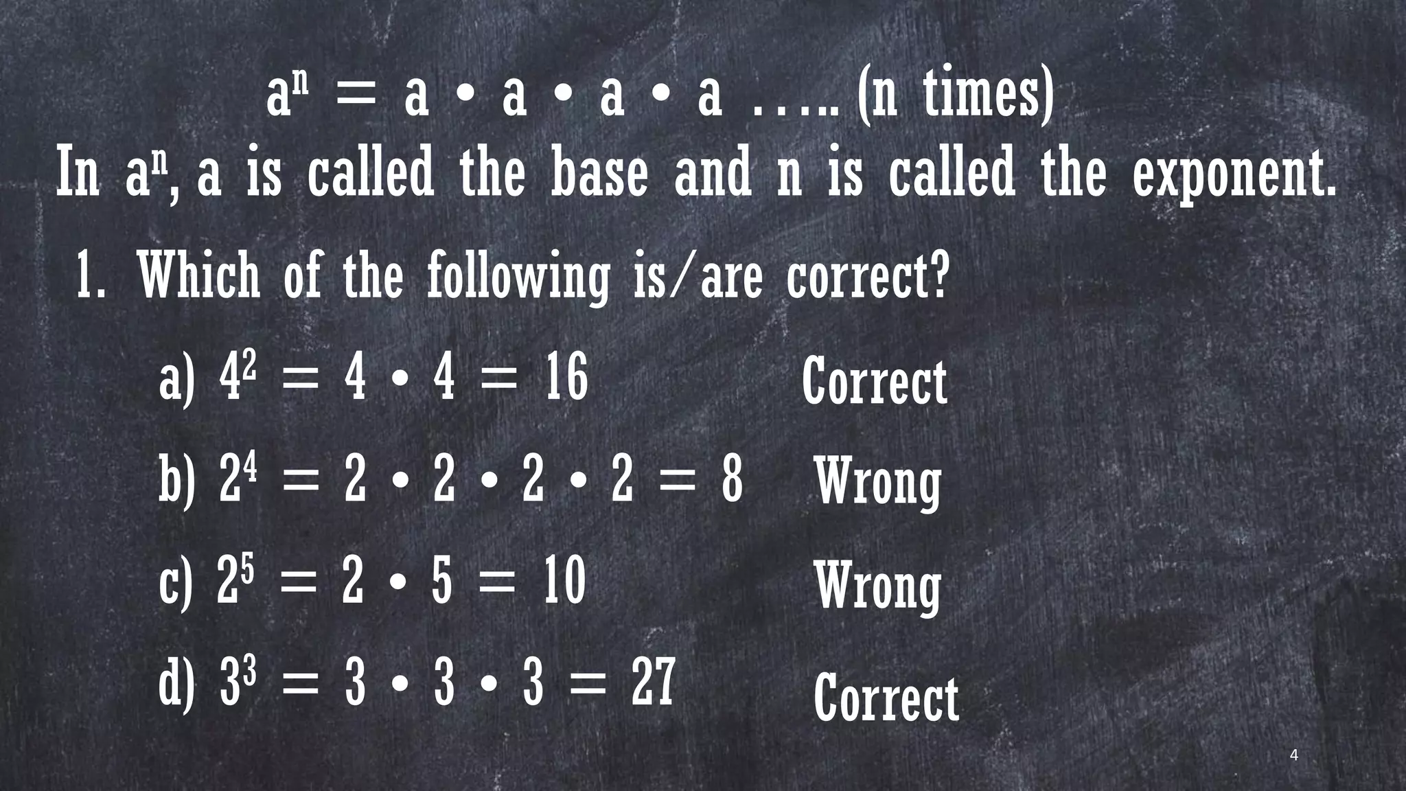 Laws of Exponent | PDF