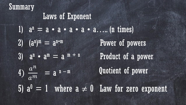 Laws of Exponent | PDF | Physics | Science