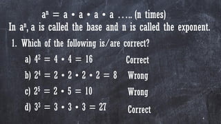 Laws of Exponent | PDF