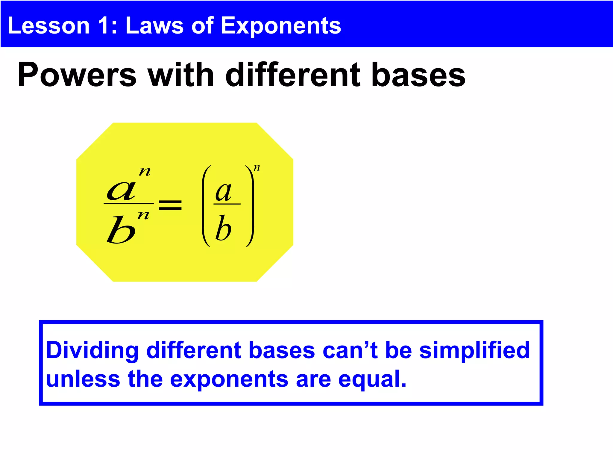 Laws Of Exponents | PPT