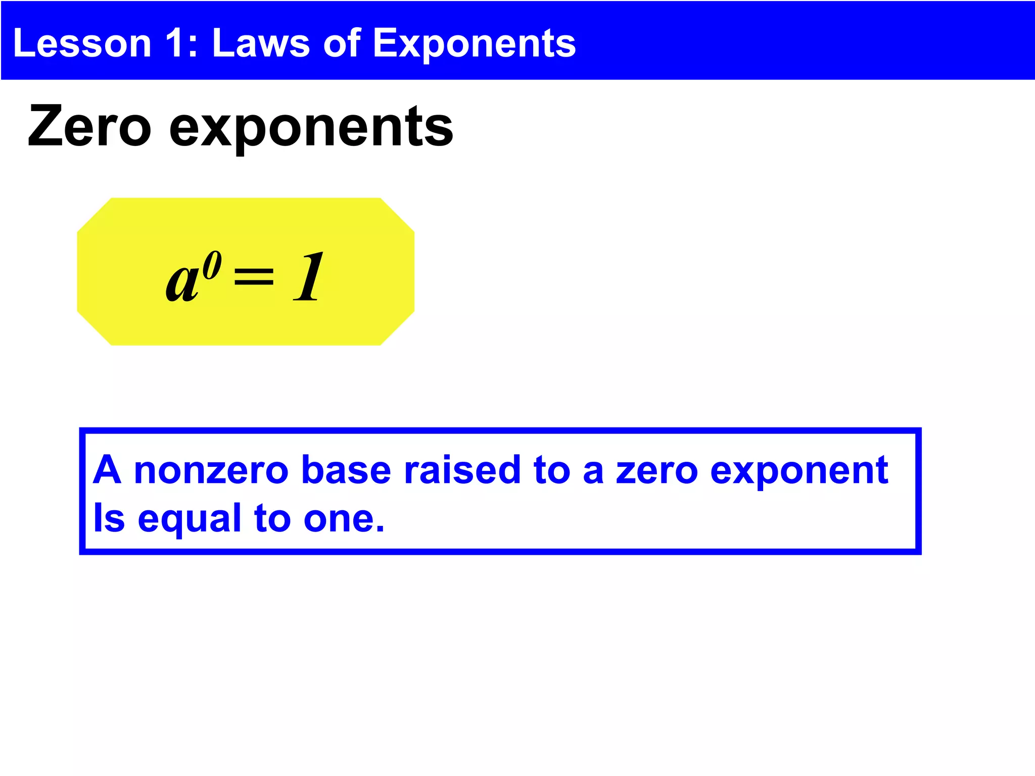 Laws Of Exponents | PPT