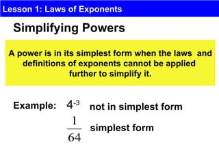 Laws Of Exponents | PPT