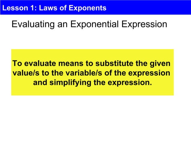 Laws Of Exponents | PPT | Physics | Science