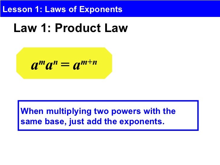 Laws Of Exponents