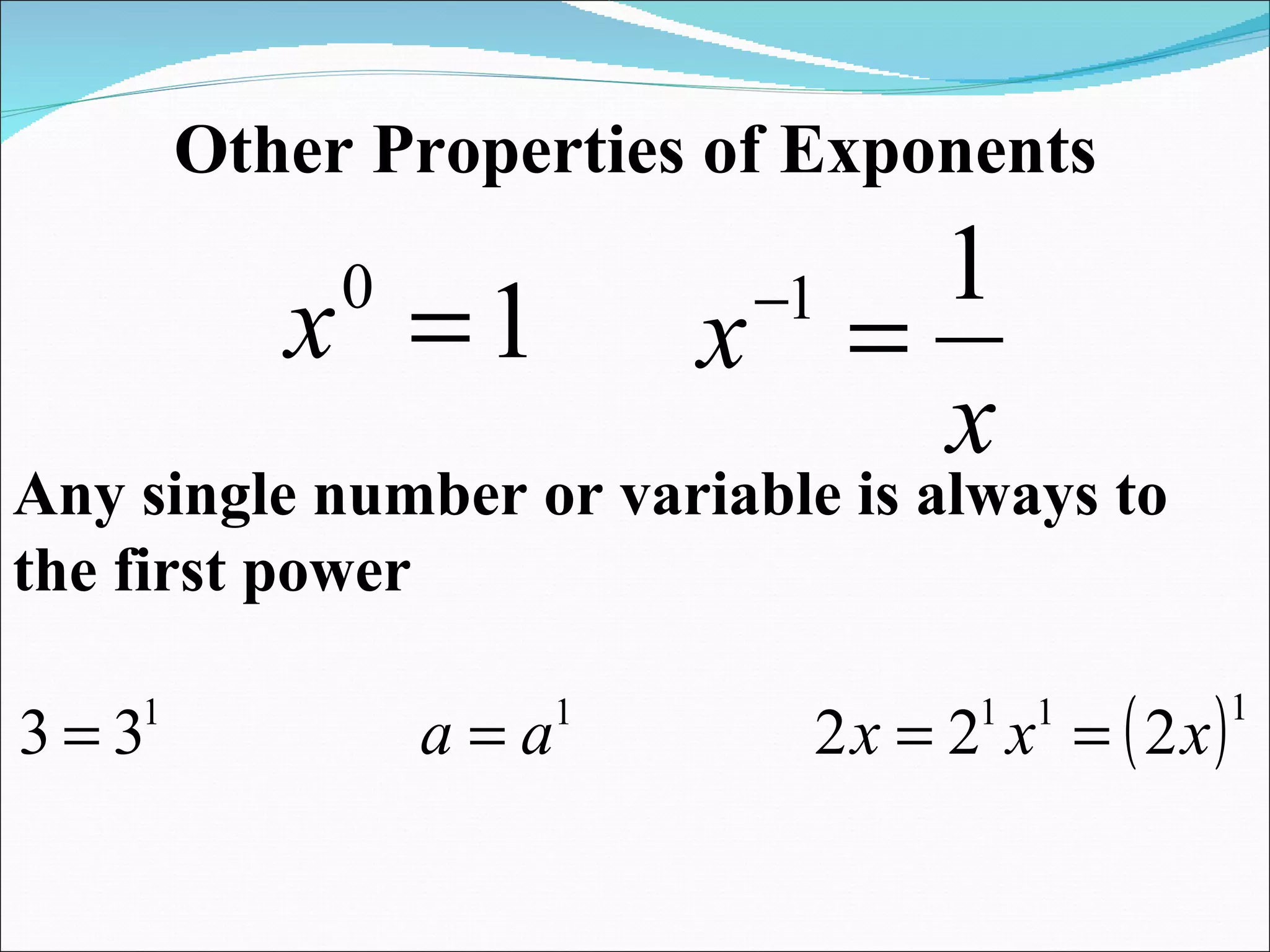 Laws of exponents | PPT