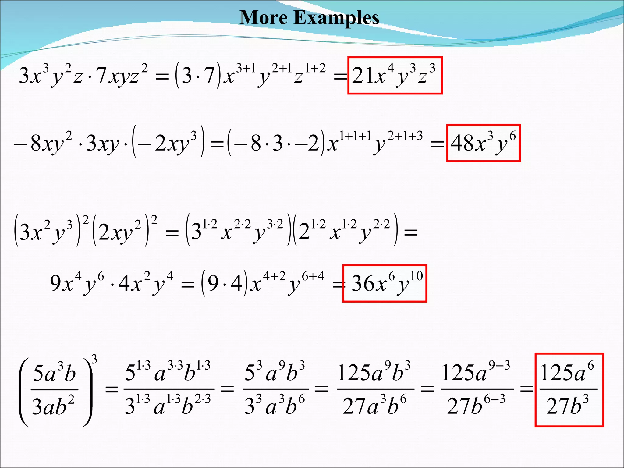 Laws of exponents | PPT