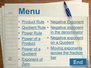 Laws of exponents | PPSX