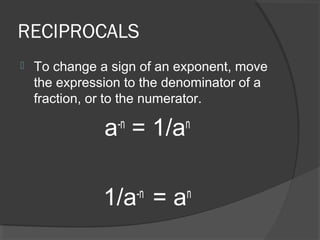 Laws of exponents | PPT | Physics | Science