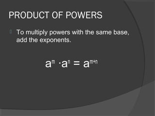 Laws of exponents | PPT | Physics | Science