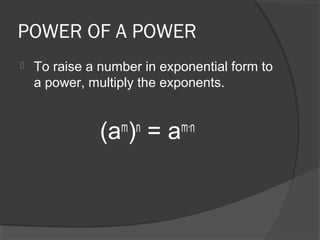 Laws of exponents | PPT | Physics | Science