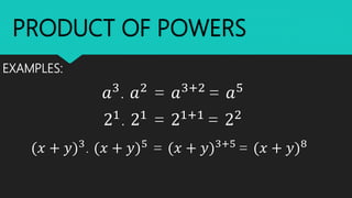 Laws of exponents | PPTX