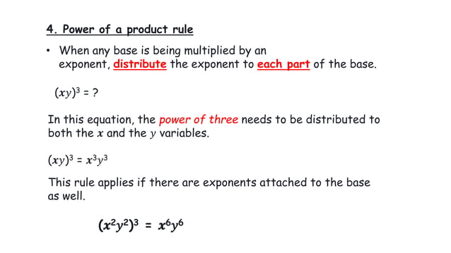 Laws of exponents and Power | PPTX | Physics | Science