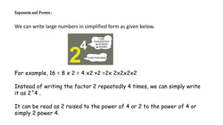 Laws of exponents and Power | PPTX