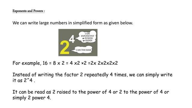 Laws of exponents and Power | PPTX | Physics | Science