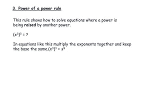 Laws of exponents and Power | PPTX | Physics | Science