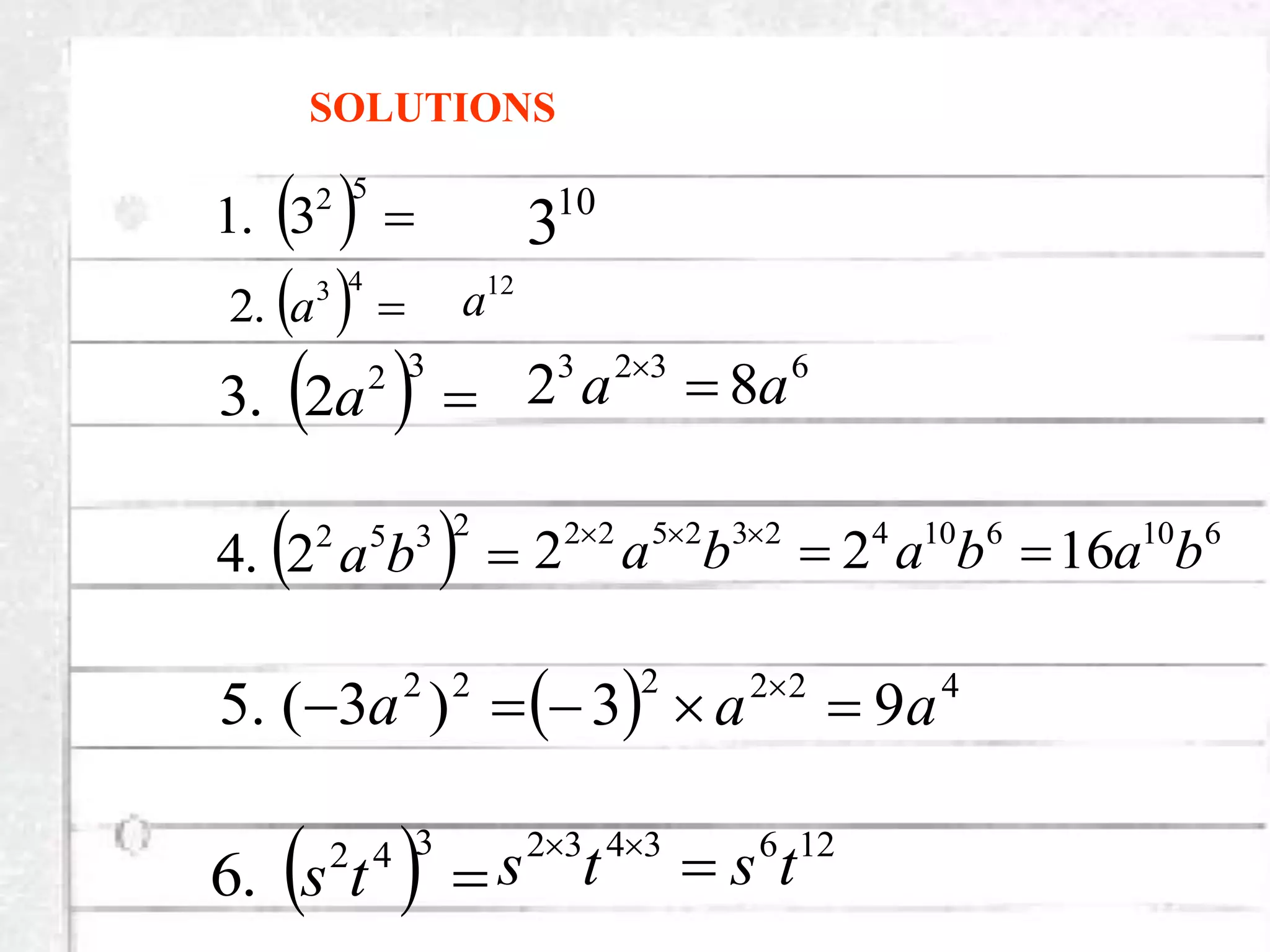 Laws of exponents | PPT
