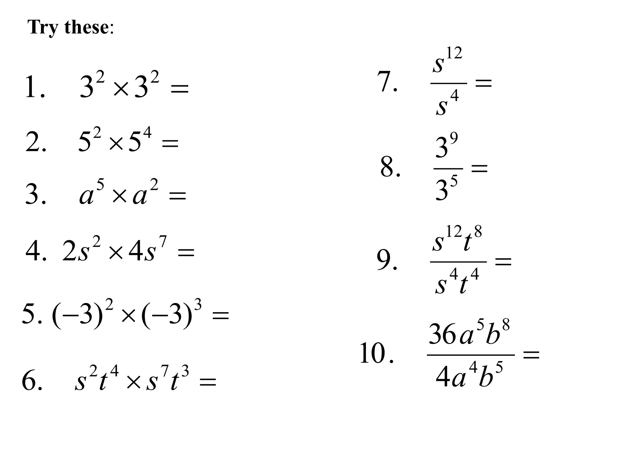 Laws of exponents | PPT