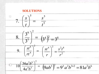 Laws of exponents | PPT