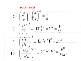 Laws of exponents | PPT
