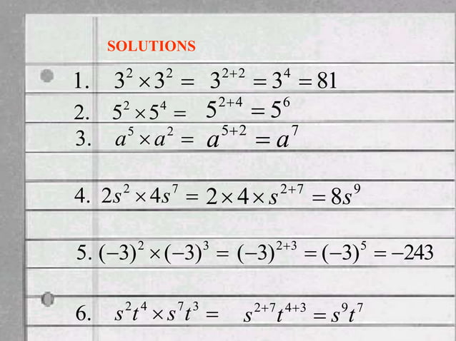 Laws of exponents | PPT