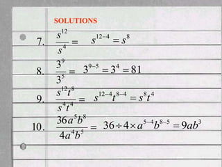 Laws of exponents | PPT
