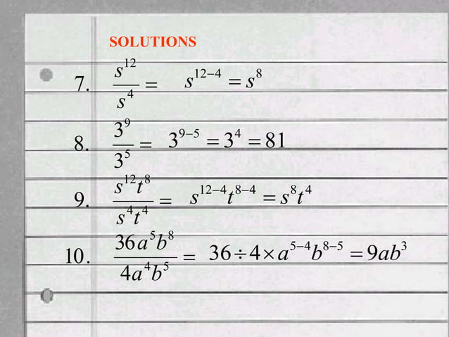 Laws of exponents | PPT