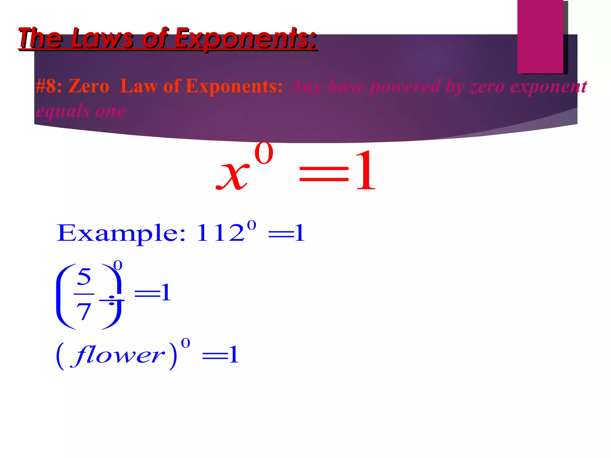 Laws of exponents complete | PPT | Physics | Science