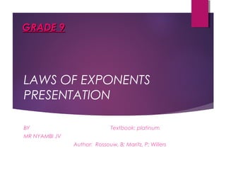 Laws of exponents complete | PPT | Physics | Science