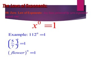Laws of exponents complete | PPT | Physics | Science