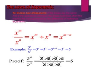 Laws of exponents complete | PPT | Physics | Science