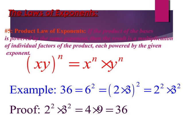 Laws of exponents complete | PPT
