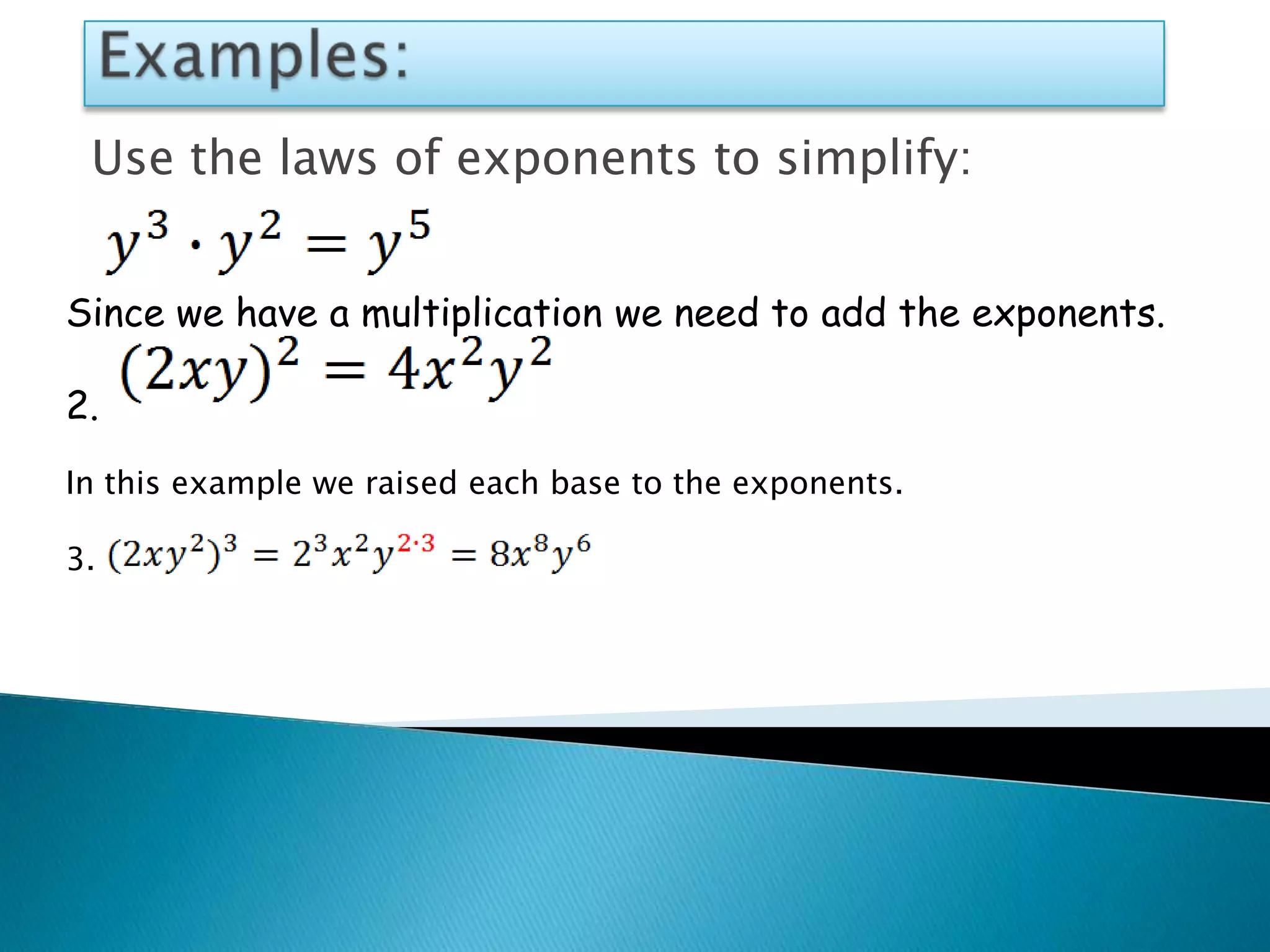 Laws of exponents power points | PPT