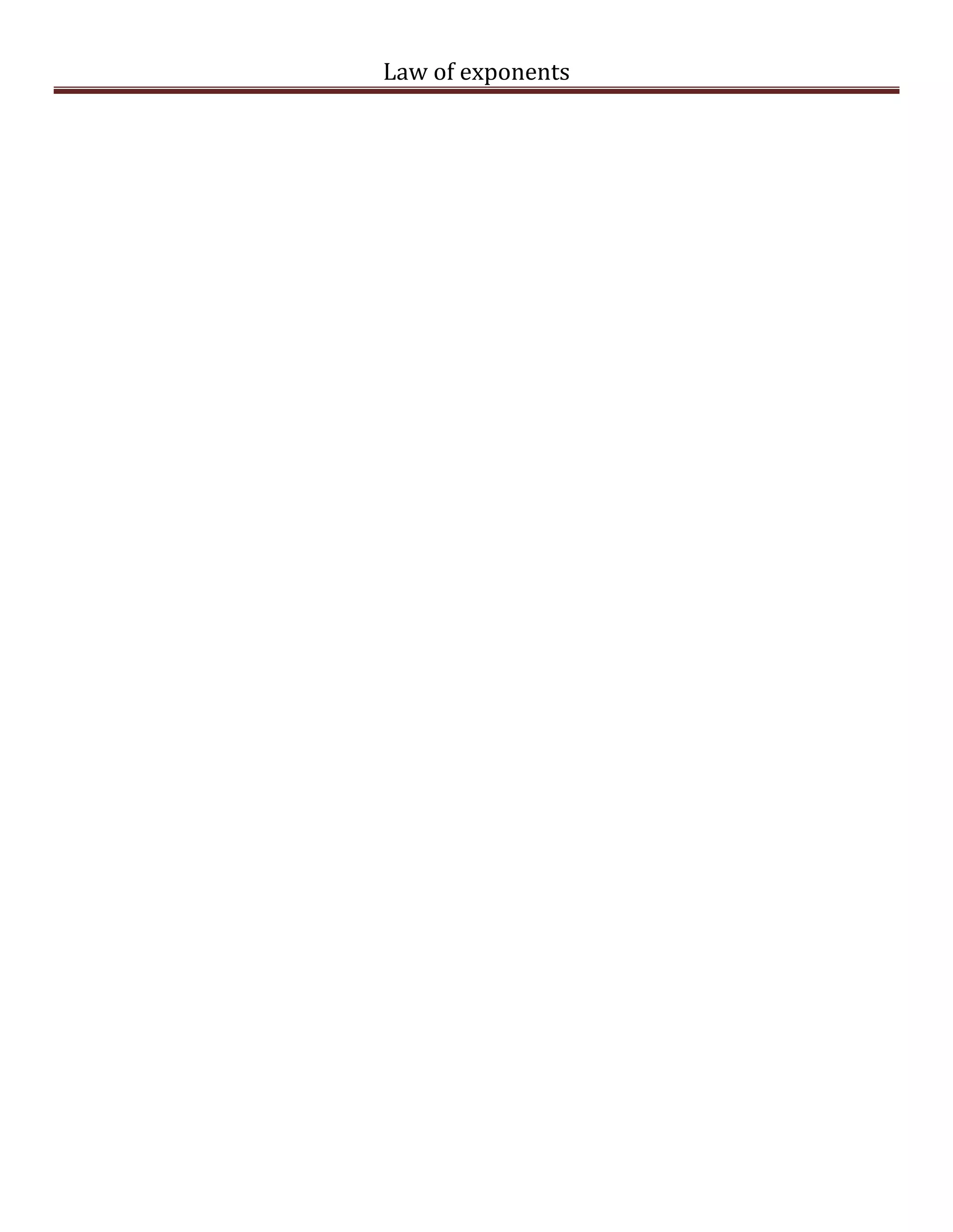 Laws of exponents chart | PDF | Physics | Science