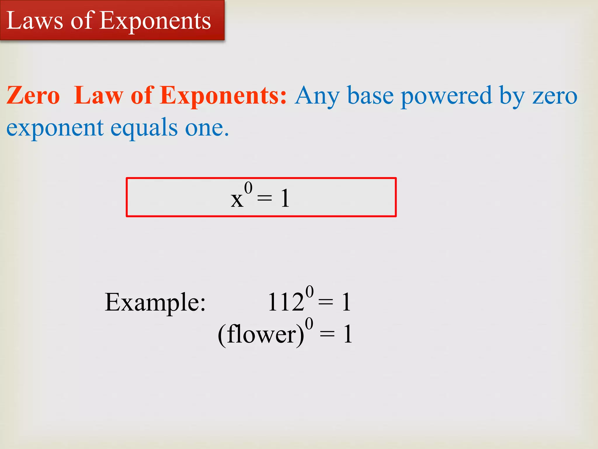 Laws of Exponents | PPTX
