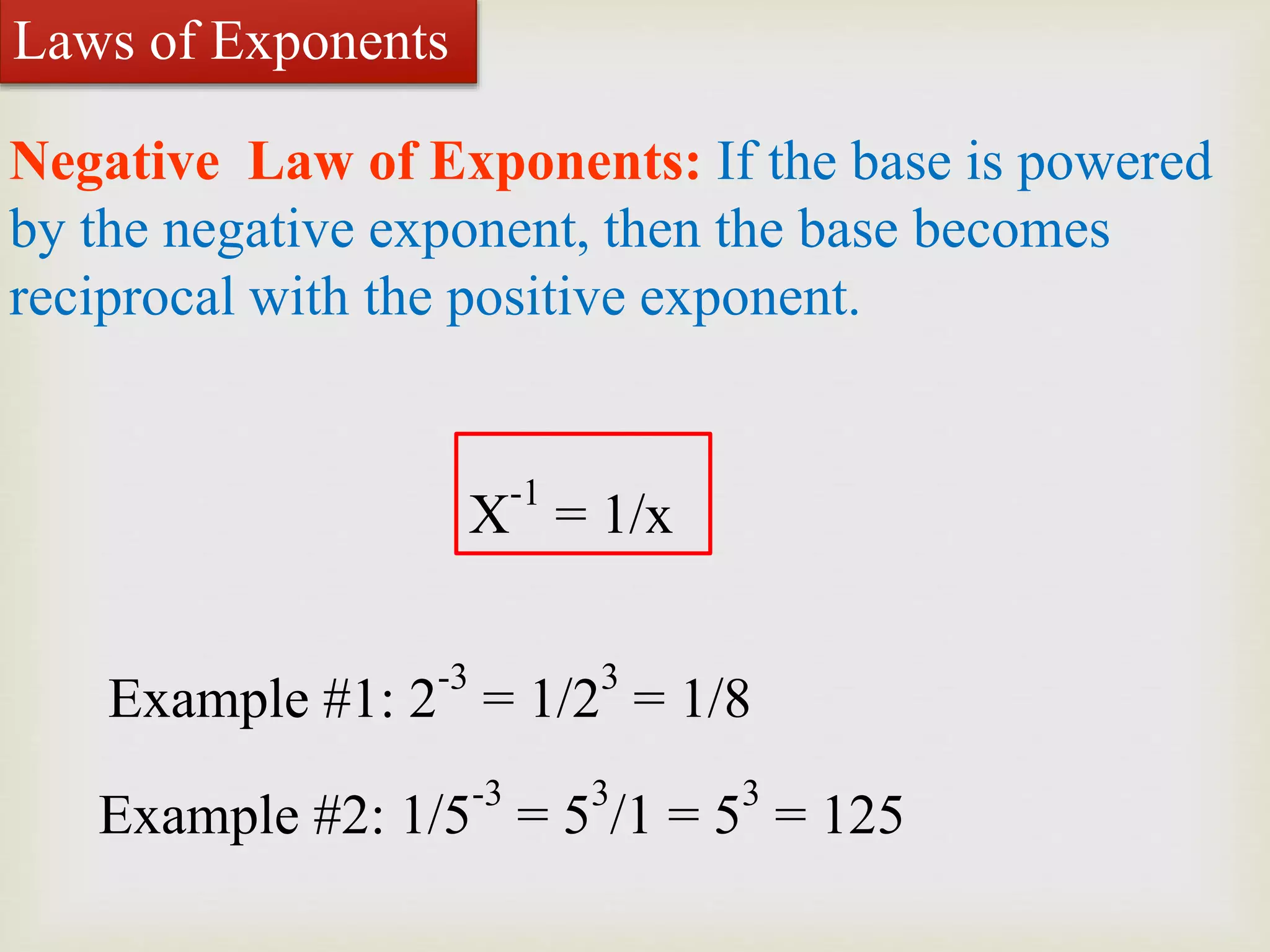 Laws of Exponents | PPTX