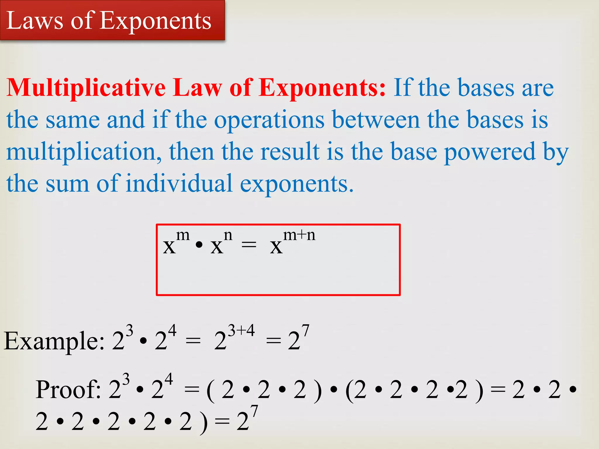 Laws of Exponents | PPTX