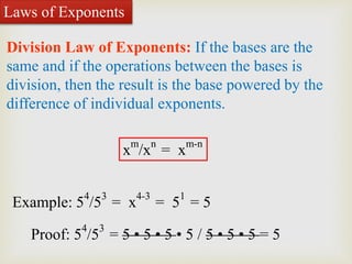 Laws of Exponents | PPTX