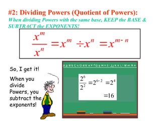 Laws of Exponents - Applying Properties of Exponents | PPT