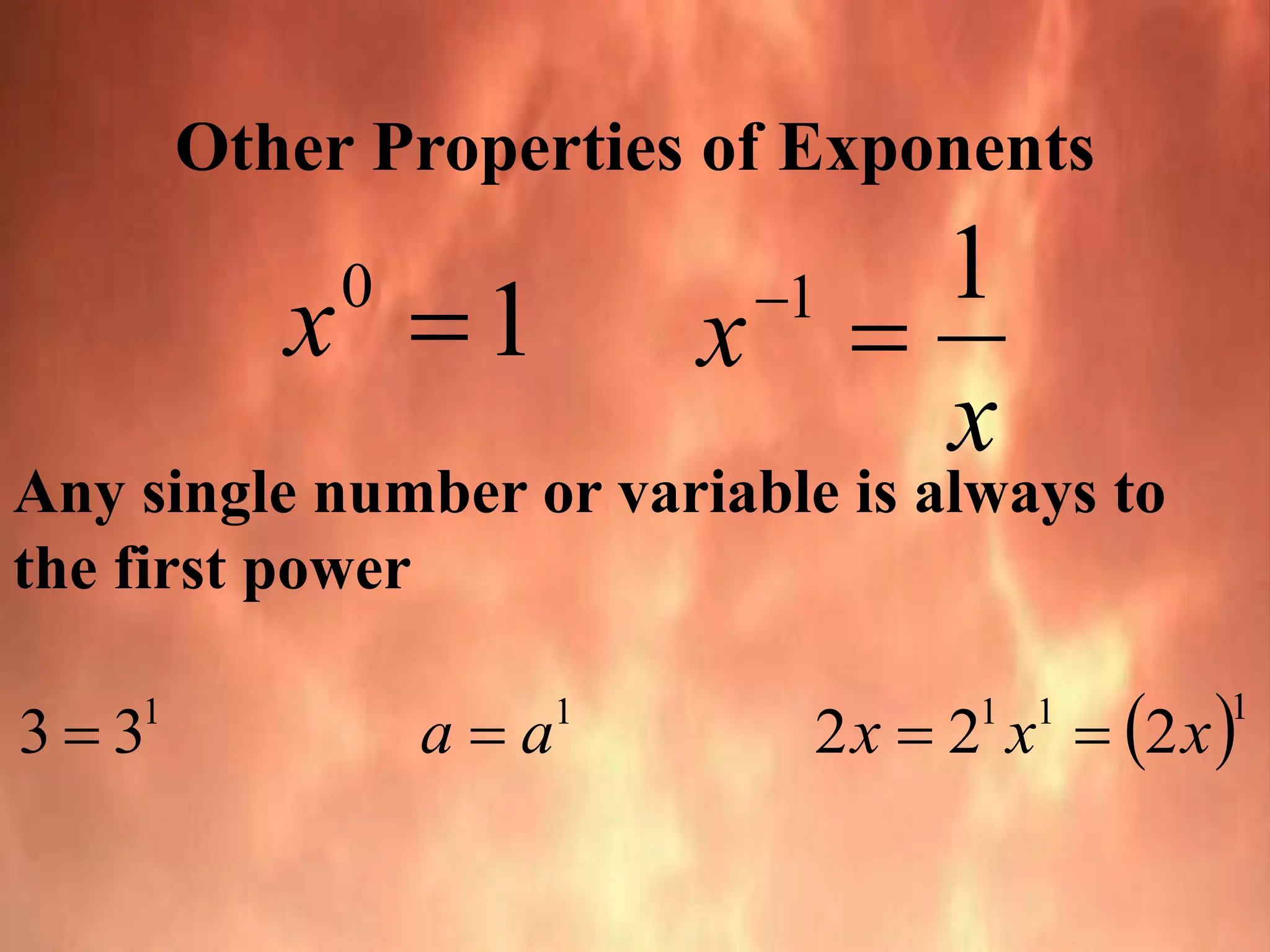 Exponents @ Laws of exponents * base and index | PPT