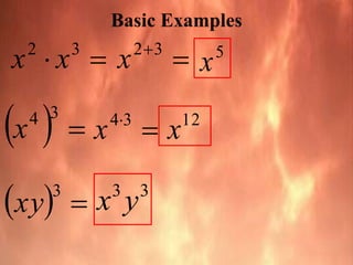 Exponents @ Laws of exponents * base and index | PPT