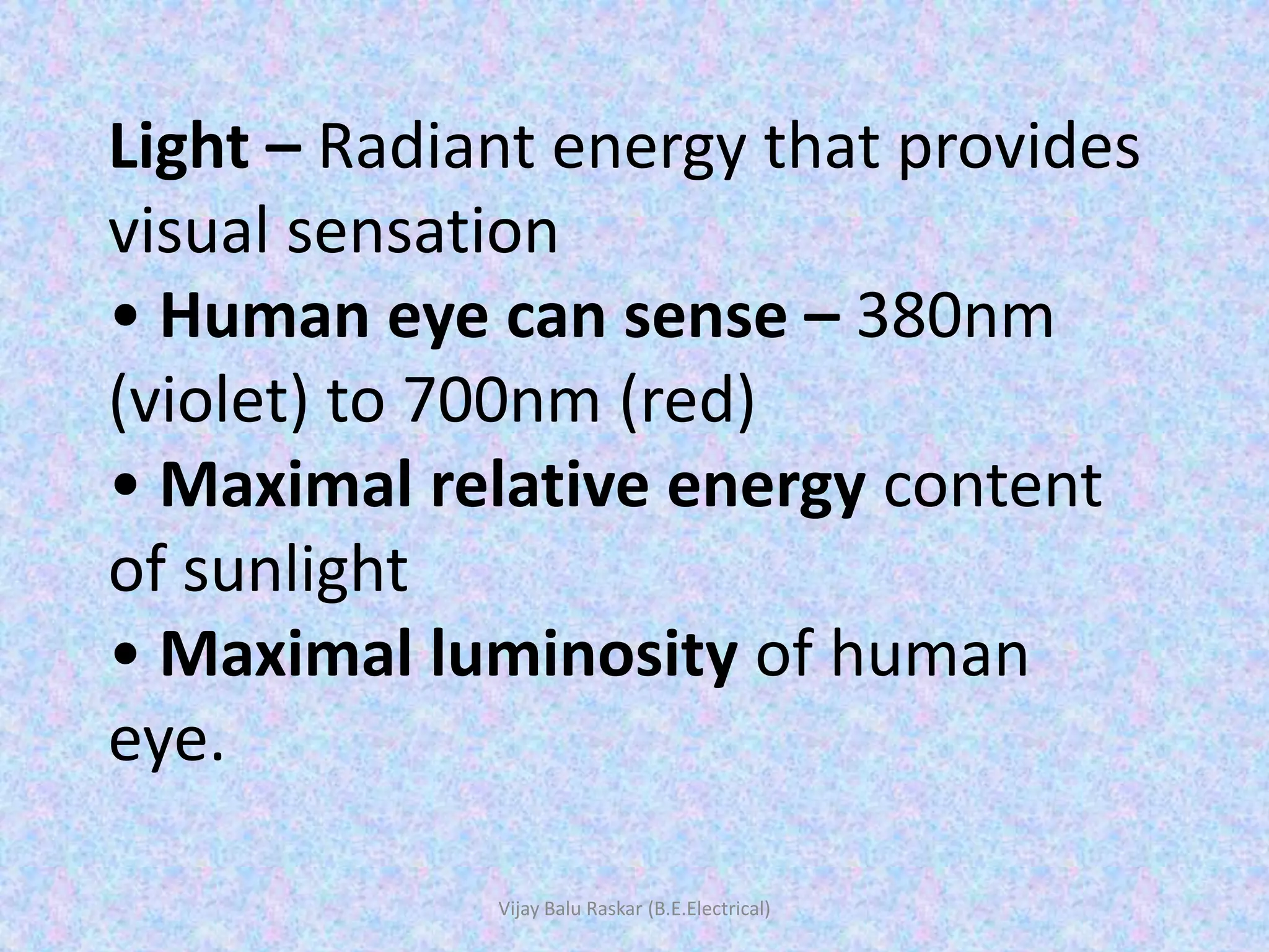 Laws of illuminations | PPSX