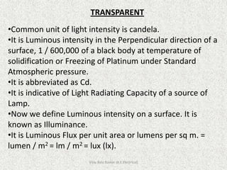 Laws of illuminations | PPSX