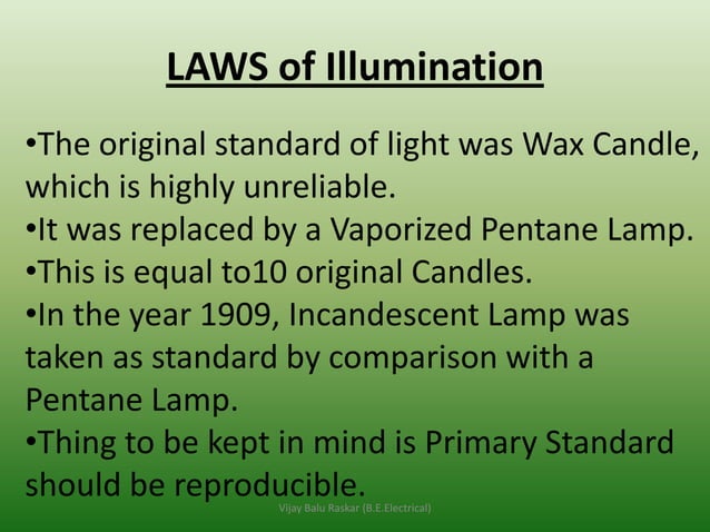 Laws of illuminations | PPSX | Physics | Science
