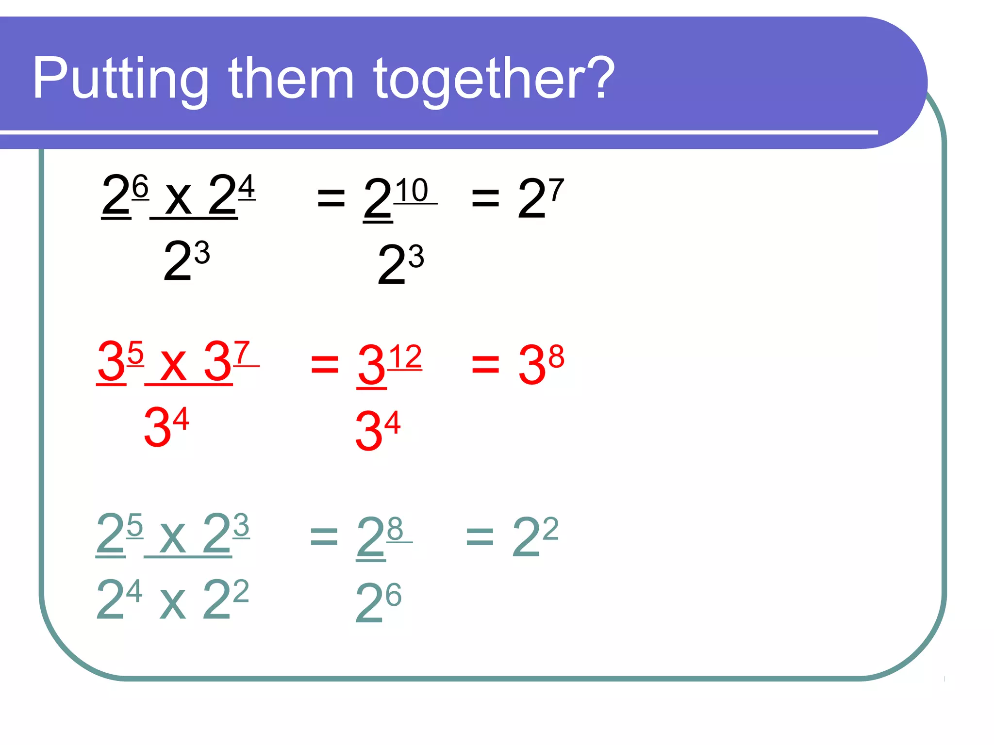 Laws of indices | PPT