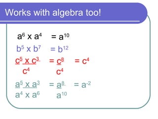 Laws of indices | PPT