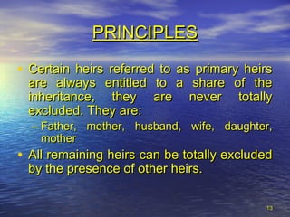 Laws of inheritance | PPT